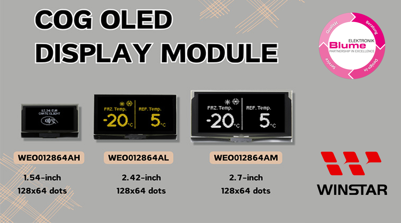 COG OLED Display-Module von Winstar - Blume Elektronik